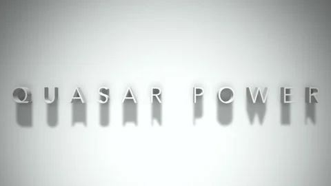 quasar power 3D title animation white te... | Stock Video | Pond5