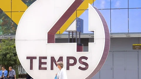 Quatre Temps shopping center facade and ... | Stock Video | Pond5