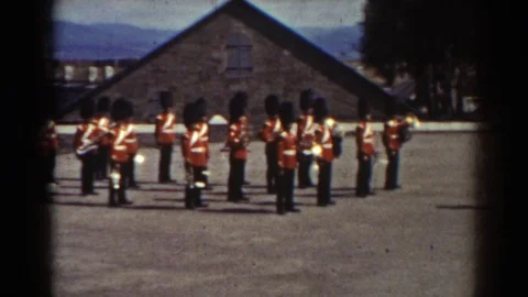 QUEBEC-1938: A Marching Band All Dressed... | Stock Video | Pond5