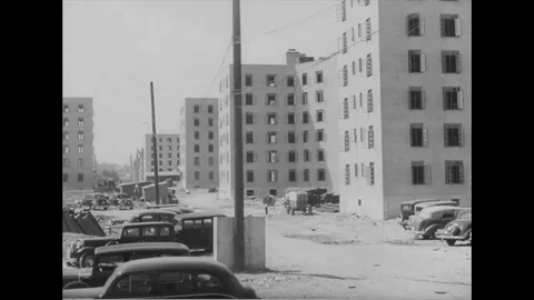 Queensbridge Housing project in construc... | Stock Video | Pond5