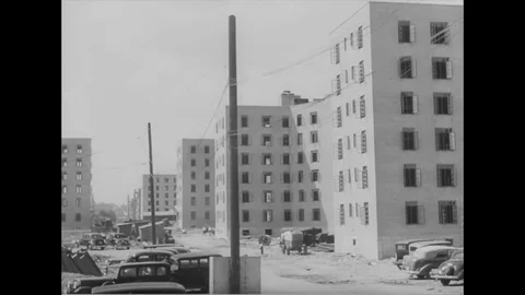 Queensbridge Housing project in construc... | Stock Video | Pond5