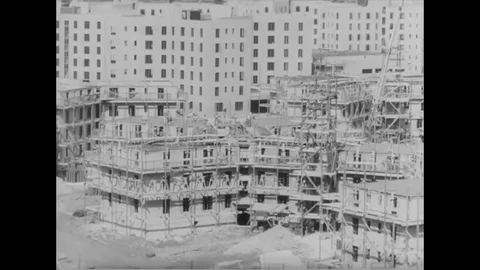 Queensbridge Housing project under const... | Stock Video | Pond5