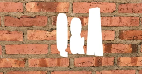Question and Answers with brick wall bac... | Stock Video | Pond5
