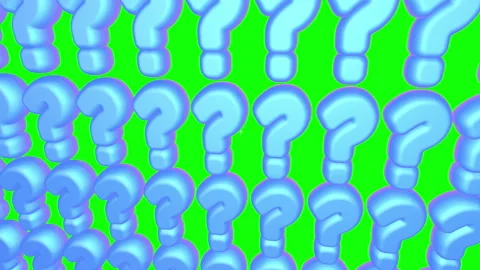 Question mark 3d text floating on the sc... | Stock Video | Pond5