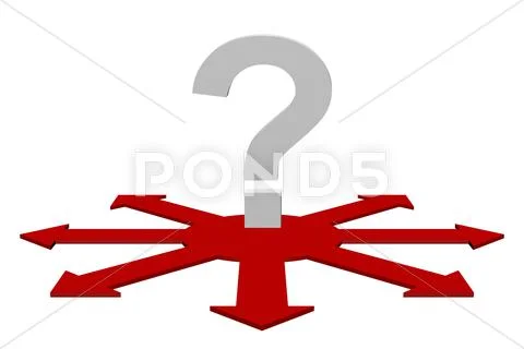Question mark and arrows: Graphic #12731549