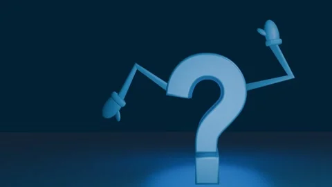 Question mark animated character waving ... | Stock Video | Pond5