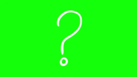 Question Mark animation green screen | Stock Video | Pond5