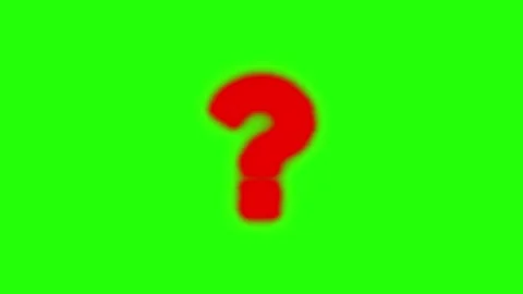 question mark animation on green screen | Stock Video | Pond5