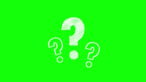 Question mark animation icon on green sc... | Stock Video | Pond5