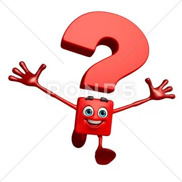 Question mark character with hello pose: Graphic #42884285