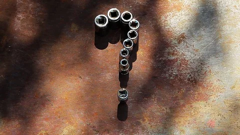 question mark construction tool metal ru... | Stock Video | Pond5