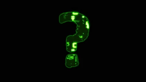 question mark - cybernetical matrix styl... | Stock Video | Pond5