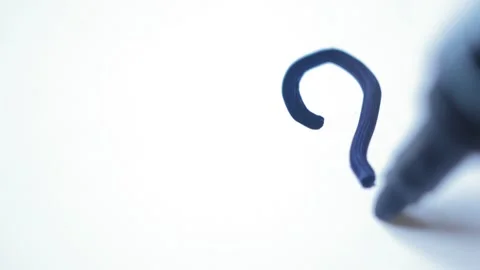 question mark draw on paper. question ma... | Stock Video | Pond5