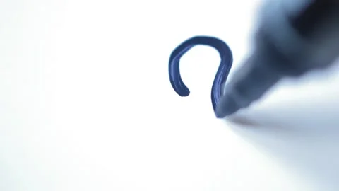question mark draw on paper. question ma... | Stock Video | Pond5