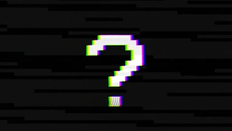 Question Mark Glitch Pixel Loop Retro TV... | Stock Video | Pond5