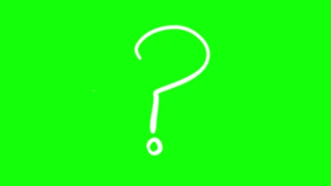 Question mark green screen | Stock Video | Pond5