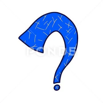 Question mark. Hand drawn ask sign isolated on white background. Vector ...