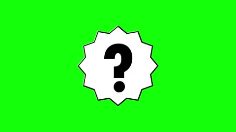 Question mark icon animation on green sc... | Stock Video | Pond5