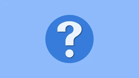 Question mark icon blue color simple sha... | Stock Video | Pond5