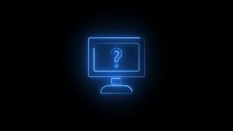 question mark icon. computer icon with q... | Stock Video | Pond5