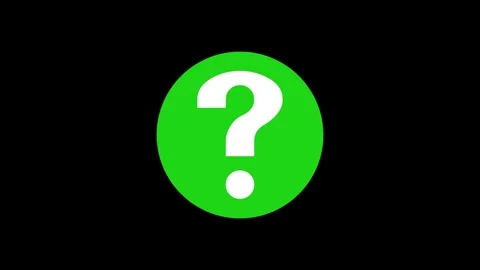 Question mark icon green color simple sh... | Stock Video | Pond5
