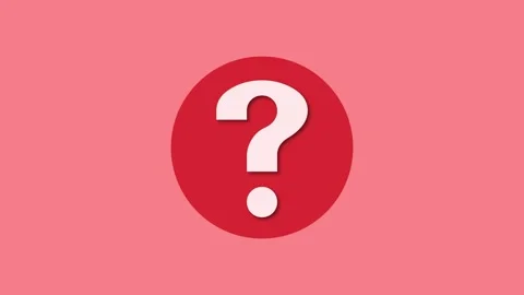Question mark icon red color simple shap... | Stock Video | Pond5
