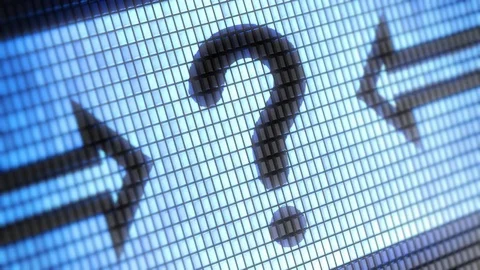 Question Mark icon on the Screen. 4K Res... | Stock Video | Pond5