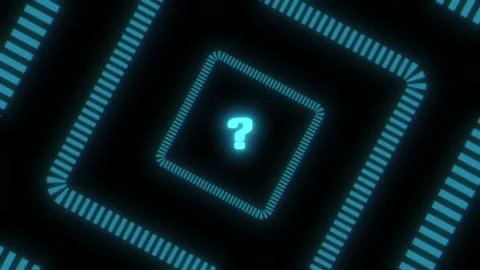 Question mark inside psychedelic tunnel ... | Stock Video | Pond5