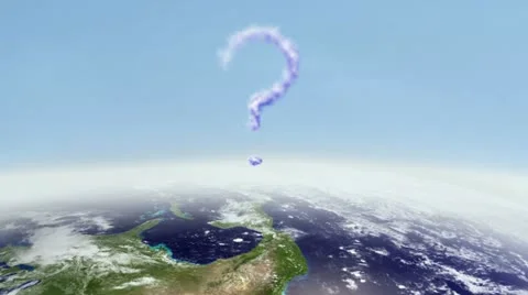 Question Mark over earth day with Alpha ... | Stock Video | Pond5