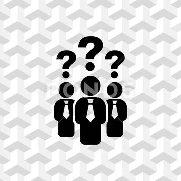 Question mark over people icon stock vector illustration Illustration ...