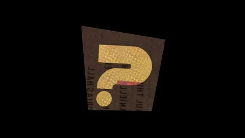 Question Mark in Paper Cut Letter. Ranso... | Stock Video | Pond5