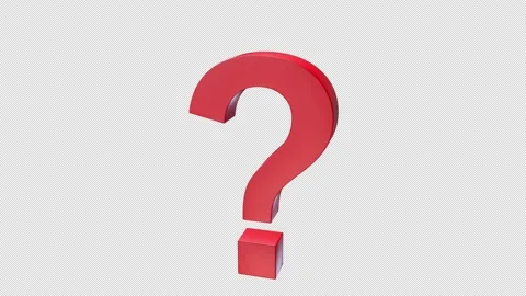 Question mark pop in and out on alpha | Stock Video | Pond5