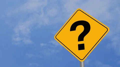 Question Mark Road Sign on Clear Blue Sk... | Stock Video | Pond5