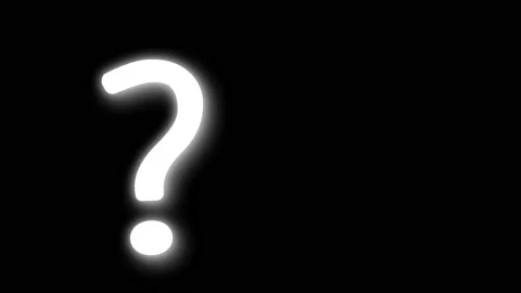 Question mark self drawing animation. Gl... | Stock Video | Pond5