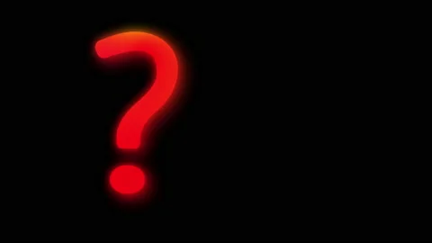 Question mark self drawing animation. Gl... | Stock Video | Pond5