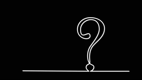 Question mark self drawing animation. Li... | Stock Video | Pond5