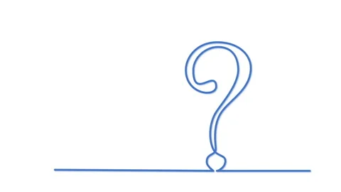 Question mark self drawing animation. Li... | Stock Video | Pond5