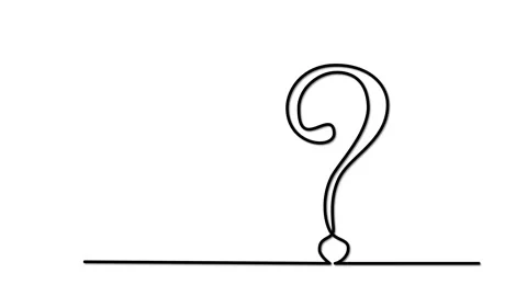 Question mark self drawing animation. Li... | Stock Video | Pond5