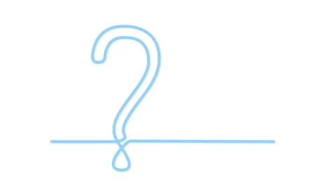 Question mark self drawing animation. Lu... | Stock Video | Pond5