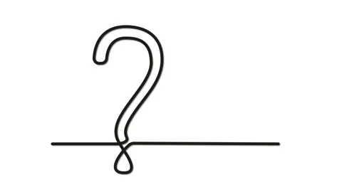 Question mark self drawing animation. Lu... | Stock Video | Pond5