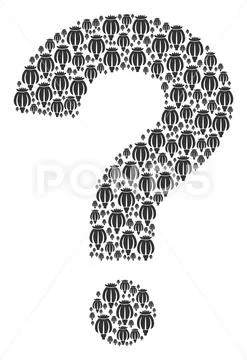 Question Mark Shape of Opium Poppy Icons: Royalty Free #90652998