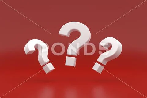 Question mark sign banner. 3D rendering. Illustration #185555792