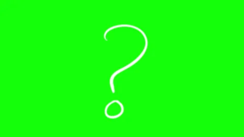 Question Mark sign green screen | Stock Video | Pond5