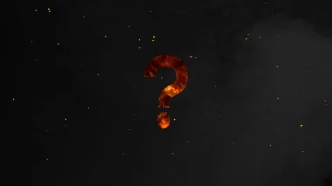 Question mark sign in realistic fire eff... | Stock Video | Pond5