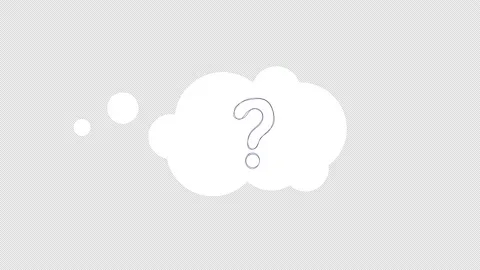 question mark in speech bubble animation... | Stock Video | Pond5