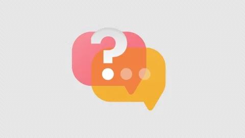 Question mark in speech bubble graphic a... | Stock Video | Pond5
