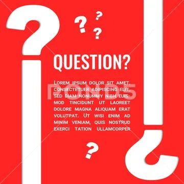 Question mark stamp on red background: Graphic #228661557