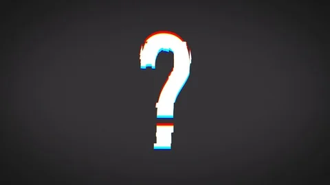Question mark symbol animation on glitch... | Stock Video | Pond5