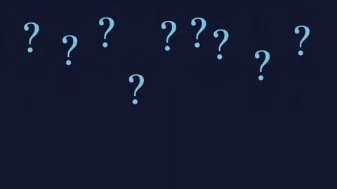 Question mark symbol falling down and bo... | Stock Video | Pond5