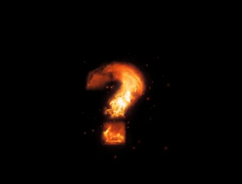 Question Mark Symbol Fire Font | Stock Video | Pond5